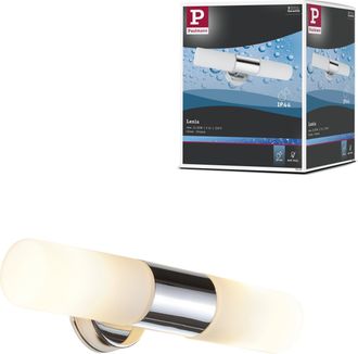 Paulmann 70350 WallCeiling Lenia IP44 max.2x20W E14 Chrom/Opak 230V Metall/Glas Spiegelleuchte Spiegellampe Wandleuchte 703.50