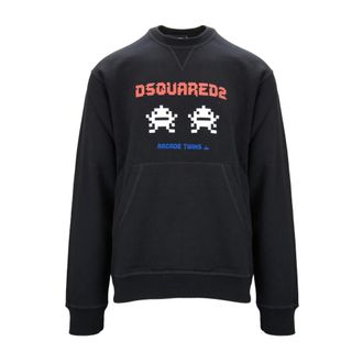 Dsquared2 Herren Pullover Sweatshirt mit Kontrastdrucken - - Sweatshirts & Hoodies - Herren - Schwarzk - L