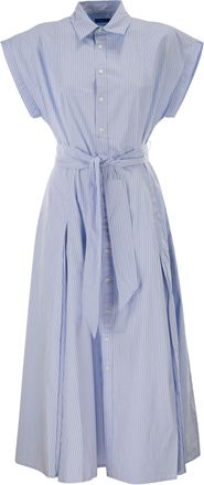 Polo Ralph Lauren Robe chemise en coton ray&eacute; avec ceinture