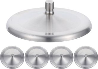 Cabilock Tassendeckel Edelstahl Becher Abdeckung 5 Stücke Becherdeckel Wiederverwendbar Tassenabdeckung Anti Staub Glasabdeckung Ersatzdeckel für Kaffeetasse B