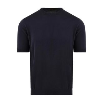 FILIPPO DE LAURENTIIS Seiden-Rundhalspullover - - Knitwear - Herren - Blau - XL