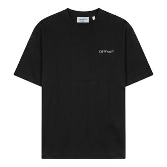 Off-white Schwarzes Baumwoll-T-Shirt mit Logo - - Tops - Herren - Schwarzk - L