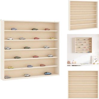 vidaXL Sammlervitrine aus Holz mit 6 Regalen 60x8,5x55 cm - Holz-Sammlervitrine - Holz-Sammlervitrinen - Wandvitrine - Wandvitrine