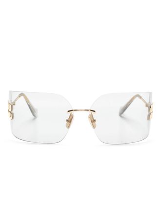 Miu Miu Eyewear lunettes de soleil sans monture - Or