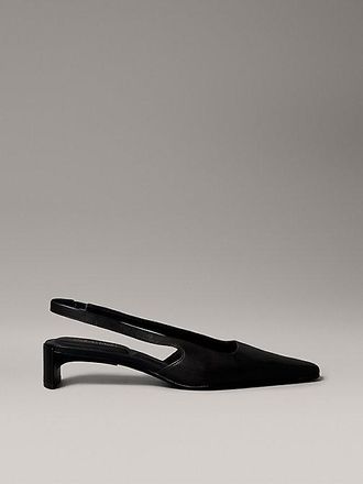 Calvin Klein Slingback-pumps Aus Weichem Leder - Black - Damen - EU 39