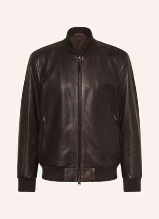 Brioni Lederjacke braun