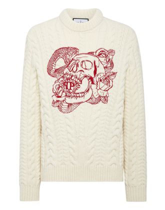 Philipp Plein Rundhalspullover Skull