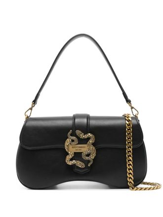 Just Cavalli sac porté épaule en cuir - Noir