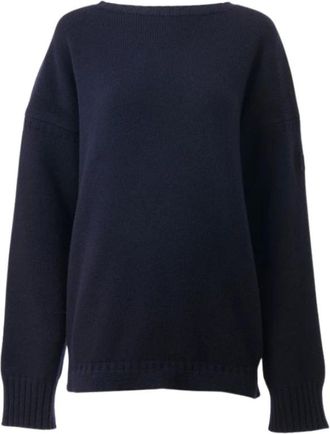Chloé Femme, Pulls, Bleu, Taille: 40 FR Logo Jumper