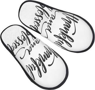 Generic Pantoufles Reconnaissant Et Béni Doux Chaussons Confortable Slippers Pour De Camping Outdoor DIntérieur L