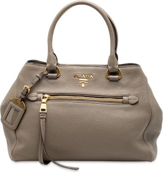 Prada Hobo Bags - Vitello Phenix Open Convertible Tote - Gr. unisize - in Braun - f&uuml;r Damen