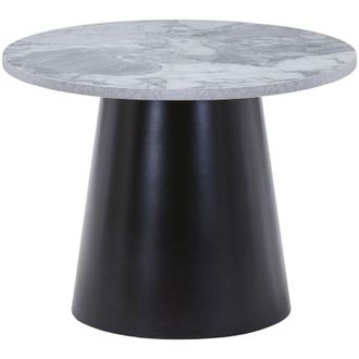 ebuy24 Ebuy24 - Brito Couchtisch Marmor Look &Oslash;60cm grau, schwarz