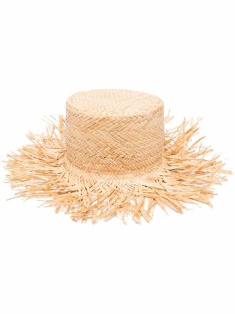 Red Valentino chapeau RED(V) en paille - Tons neutres