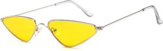 Generic Lunettes De Soleil Dext&eacute;rieur &Agrave; Petite Monture For Femmes, En M&eacute;tal, For Hommes, For La Conduite Et Les D&eacute;placements(Yellow)