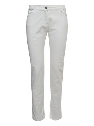 Kenzo jean à patch logo - Blanc