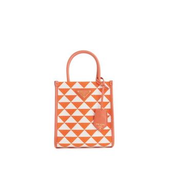Prada Mini sac Symbole en tissu brod&eacute;