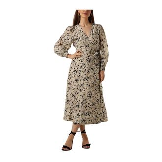 Second Female Wickelkleid Gaura im Midi-Stil - - Dresses - Damen - Mehrfarbig - XS