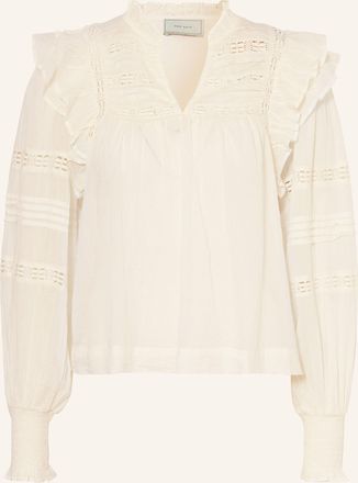 Neo Noir Neo Noir Blusenshirt Mauri Mit Lochspitze Und R&uuml;schen gelb