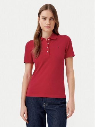 Tommy Hilfiger Poloshirt 1985 WW0WW43225 Rot Slim Fit
