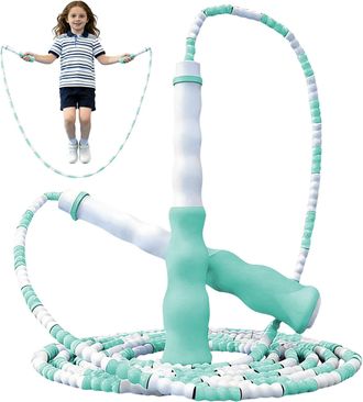 Generic Springseile f&uuml;r Fitness, 2 St&uuml;ck, verstellbare L&auml;nge, Workout, Springseil f&uuml;r M&auml;nner, Frauen und Kinder, 2 St&uuml;ck, Gr&uuml;n - Griff Typ B