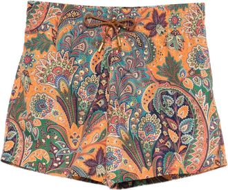 Etro short de bain &agrave; imprim&eacute; cachemire - Orange