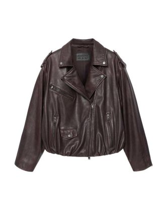 AllSaints Samina - Blouson style motard - Rouge bordeaux