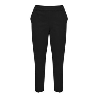 Kaffe Curve Schwarze Tiefe Straight-Leg Hose - - Trousers - Damen - Schwarzk - 2XL