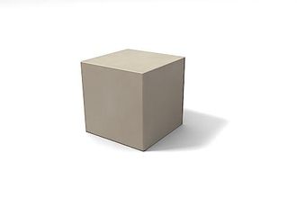 KLORIS Farbw&uuml;rfel aus Kunstharz f&uuml;r Innen- und Au&szlig;enbereich, 25 x 25 x 25 cm, Taupe-Grau, waschbar und strapazierf&auml;hig, hergestellt in Italien