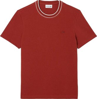Lacoste T-Shirt f&uuml;r Herren, Mit Kragen, Stretch (Rot)