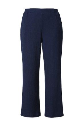 Ulla Popken Schlupfhose Hose Struktur weites Bein Komfortbund