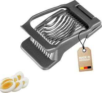 Westmark Eierteiler Duplex Special Dark Edition, einzeln gespannte Edelstahl-Schneiddrähte, hochwertige Spezialbeschichtung, Aluminium, Anthrazit, 1020226Z