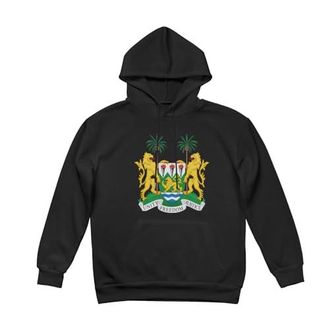 Generic Sweatshirt Sierra Leone Doublure Polaire Sierra Leone Embl&egrave;me National Lettres Graphiques Pull Col Rond Manches Longues Coupe Ample Sweat V&ecirc;tements Pl