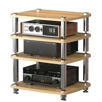 Generic HiFi Regal Audio-Rack, Druckerst&auml;nder, AV-Medienst&auml;nder mit sto&szlig;d&auml;mpfenden Fu&szlig;rasten, Audio-Rack-Tower for DVD-Player, Spielekonsole, TV-Box, WLAN-Rou