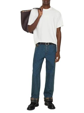 Burberry Check Jeans - Blue