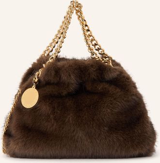 Stella McCartney Umh&auml;ngetasche Falabella Mini Aus Kunstfell braun