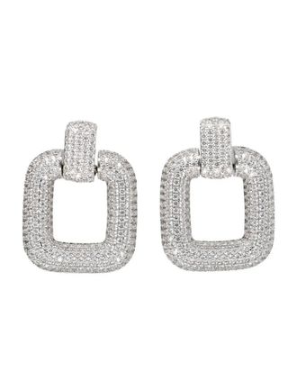 Self Portrait Ohrringe - Self-Portrait Silver Crystal Knocker Earrings - Gr. unisize - in Mehrfarbig - f&uuml;r Damen