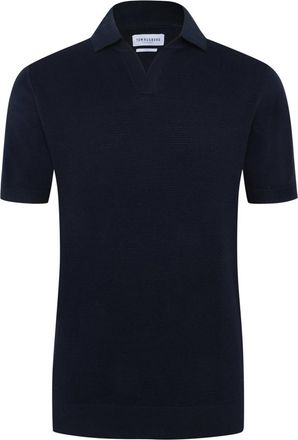 Tom Rusborg Leichtes Poloshirt aus Baumwolle mit Variokragen in