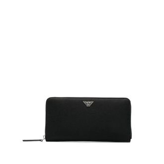 Emporio Armani Homme, Accessoires, Noir, Taille: ONE Size ASV Zip-Around Wallet