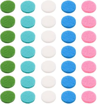 FOMIYES Aromatherapie Diffusorpads 50 St&uuml;ck 25mm Runde Baumwollfasern Nachf&uuml;llpads f&uuml;r &Auml;therische &Ouml;le Auto L&uuml;ftungsgitter und Armb&auml;nder