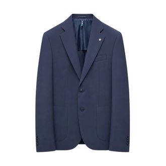 L.B.M. 1911 Reisejacke aus technischem Jersey - - Jackets - Herren - Blau - L