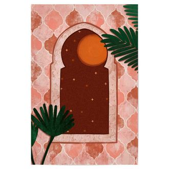 artboxONE Poster 30x20 cm Reise Marokkanisches Fenster hochwertiger Design Kunstdruck - Bild Morocco Architektur bunt