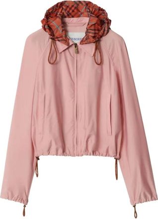 Burberry Femme, Vestes, Rose, Taille: 42 FR Veste &agrave; capuche courte Newcott