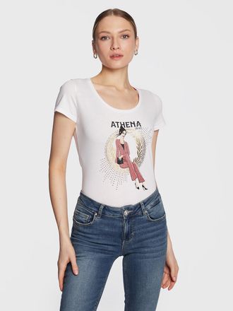 Liu Jo T-Shirt WA3288 J5923 Wei&szlig; Regular Fit