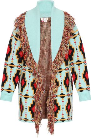 Izia Strickjacke Frauen t&uuml;rkis mehrfarbig