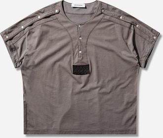 Kiko Kostadinov Men s Sargo Short Sleeve Henley Polo Iris