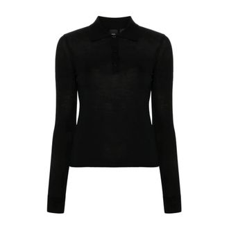 Pinko Schwarzes Polo-Shirt Damenmode - - Knitwear - Damen - Schwarzk - M