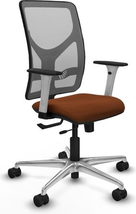 Piqueras y Crespo Stuhl f&uuml;r Telearbeit mit wei&szlig;en und schwarzen Armlehnen, h&ouml;henverstellbare Lendenwirbelst&uuml;tze, ausgestattet mit Syncro/Traslack und Schneideschaum, Gr