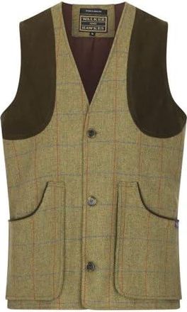 Walker and Hawkes Gilet Derby Tweed Berston pour Hommes - Forêt Verte - 3XL