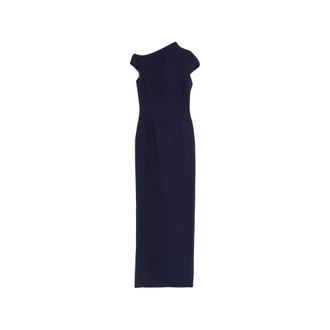 Solace London Arion Asymmetric-neck Cap-sleeve Maxi Dress