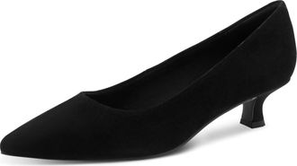 Marco Tozzi Marco Tozzi Damen Pumps weiches Feel Me Fu&szlig;bett Leder Leder Decksohle weiches Innenfutter Modern, schwarz (Black), 40 EU